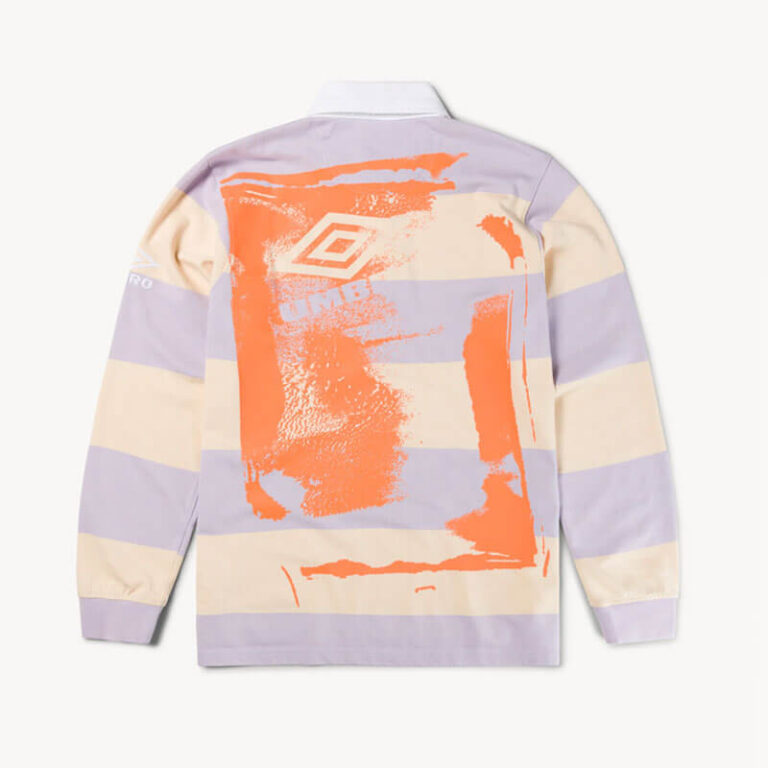 ARIES x UMBRO Screen Printed Rugby Shirt - Beige | THEROOM